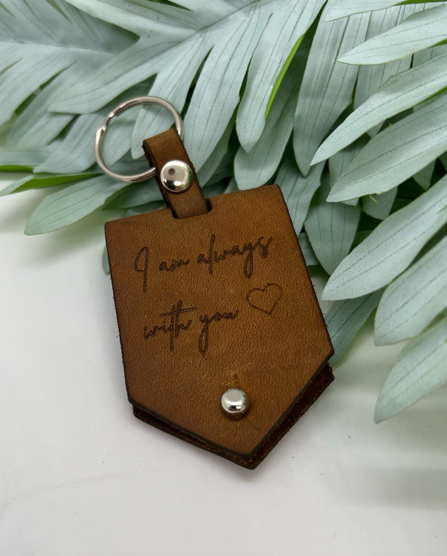 Leather Photo Keyring | Meisie Mens