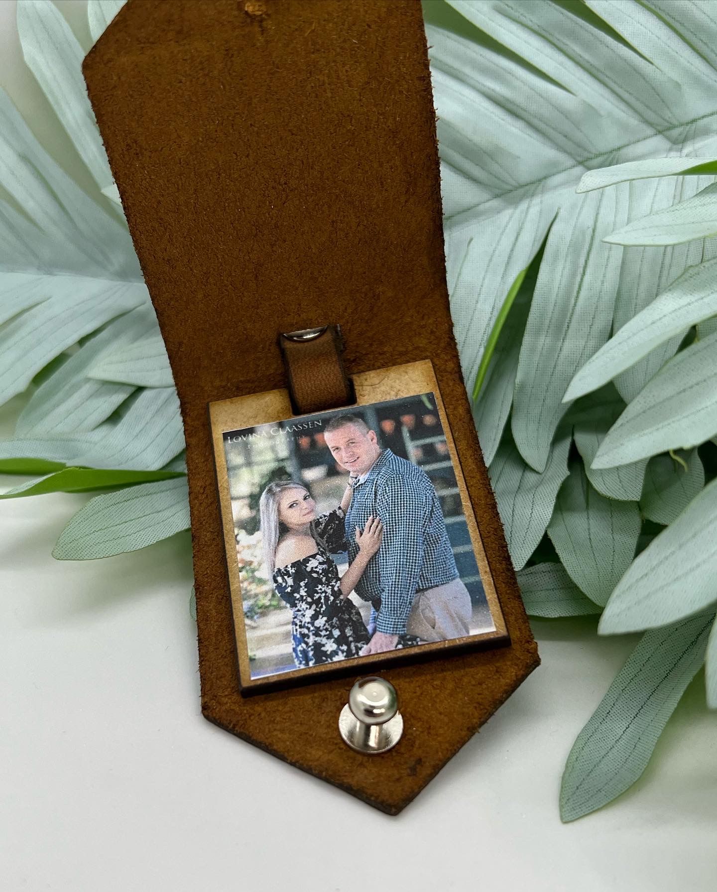 Leather Photo Keyring | Meisie Mens