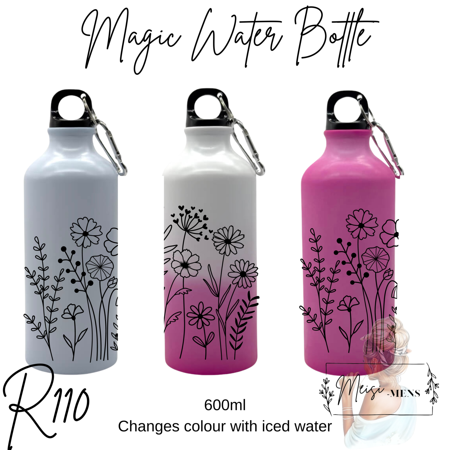 Aluminium 600ml Magic Water Bottle | Meisie Mens